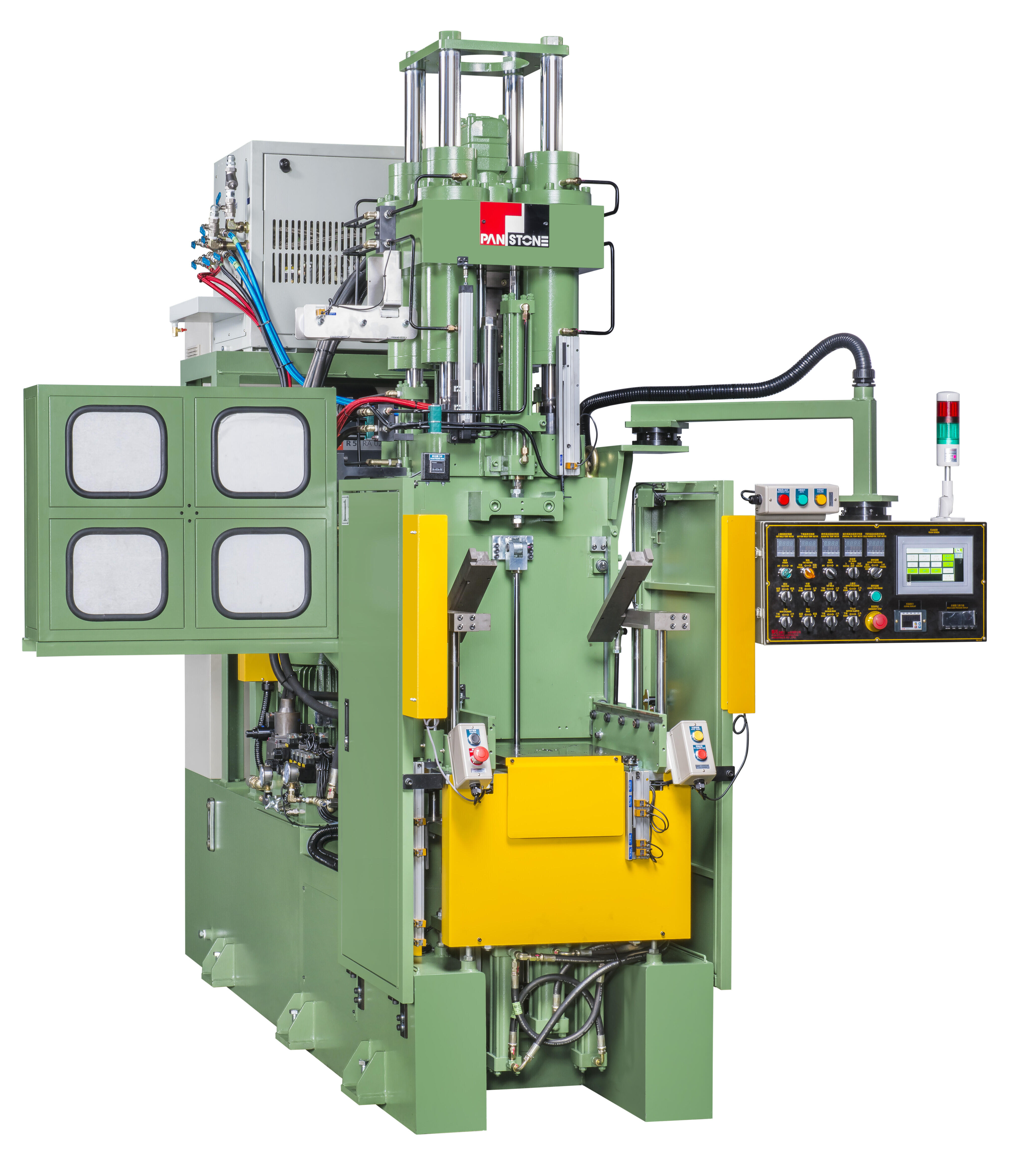 VERTICAL TYPE RUBBER INJECTION MOLDING MACHINE(SLAB-SIDE TYPE WITH ...