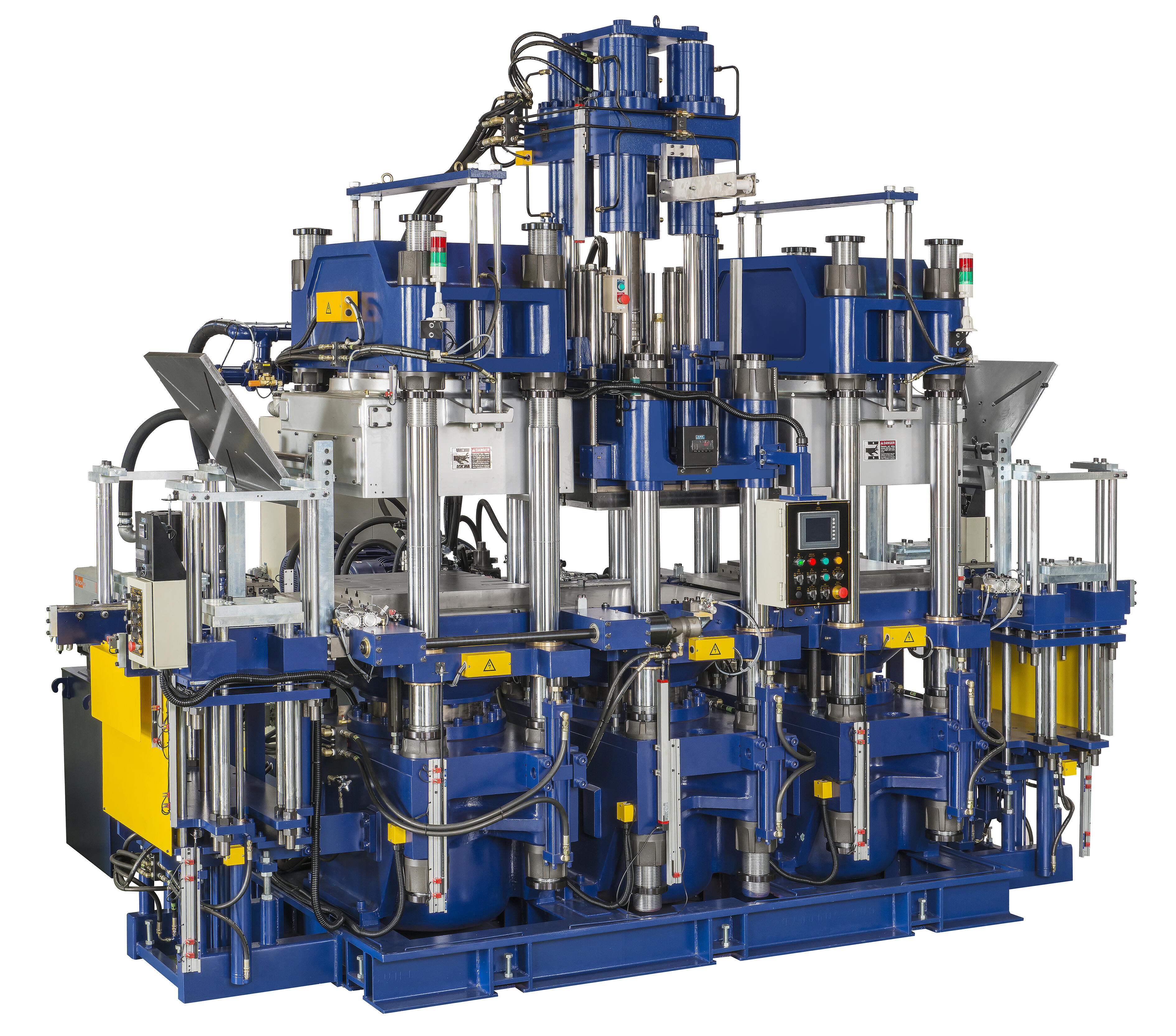 ONE INJECTION MOLDING MACHINE AND TWO COMPRESSION MOLDING MACHINE